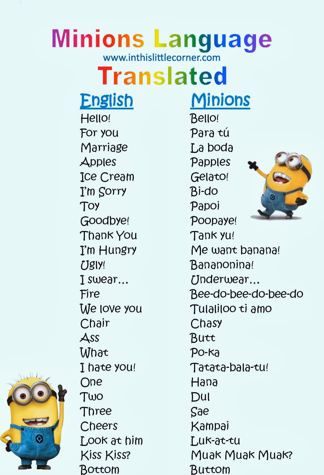 Bilingual Cyber Culture Minion Language by Michelle Chan 