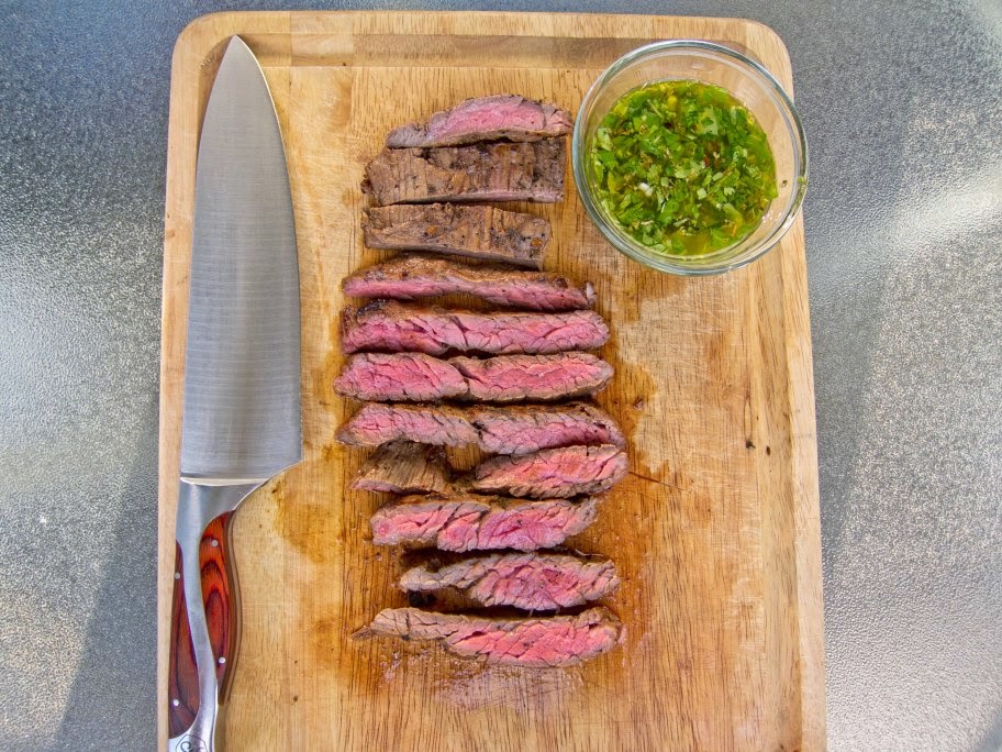 Gavin's Cooking: IPA Marinated Skirt Steak with Chimichurri