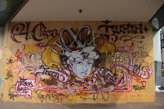 El Chico Iwana Big Graffiti Mural in Amsterdam