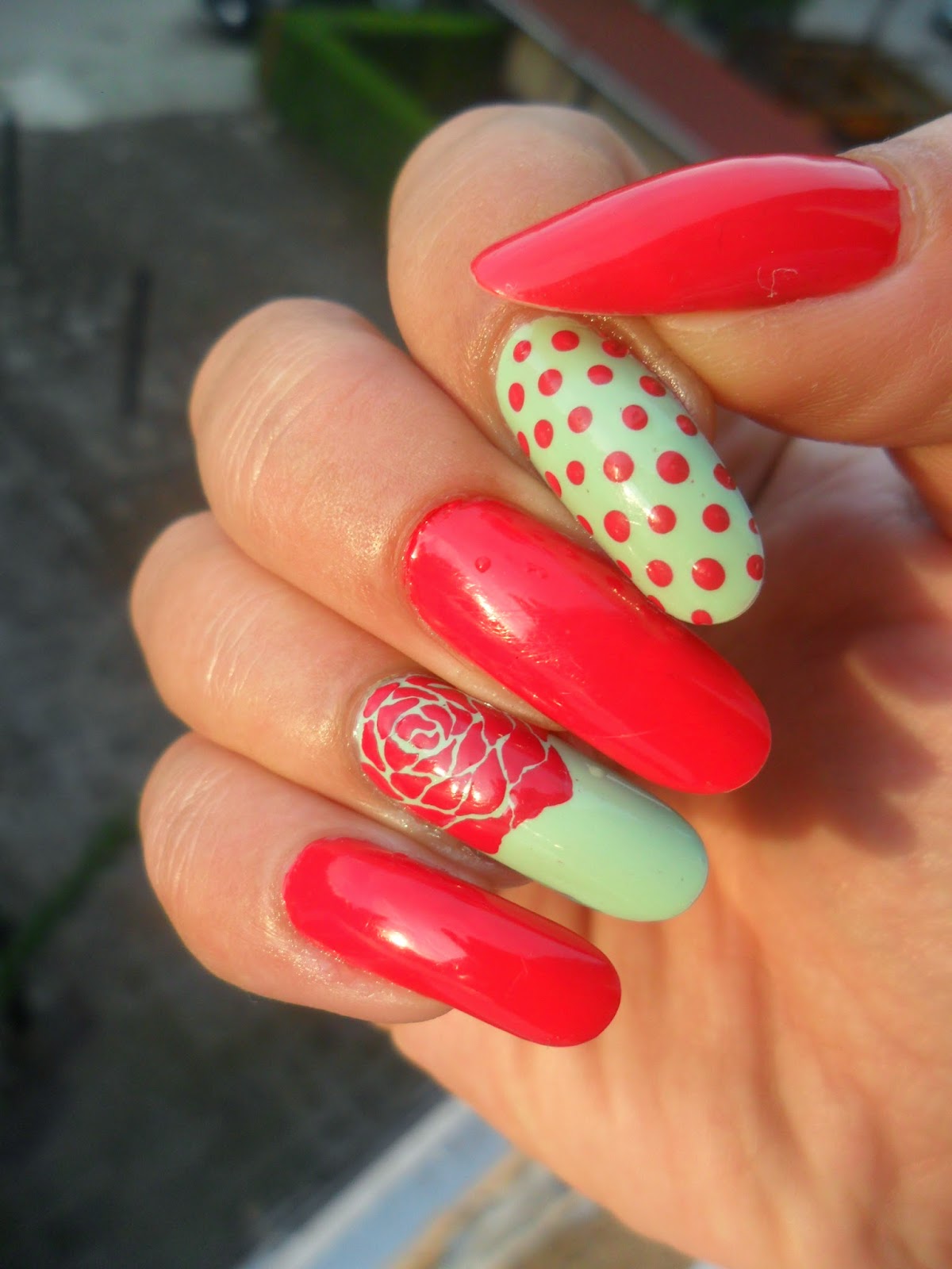 Red polish or bad polish?: Draft Series:Red Rose with Golden Rose and ...