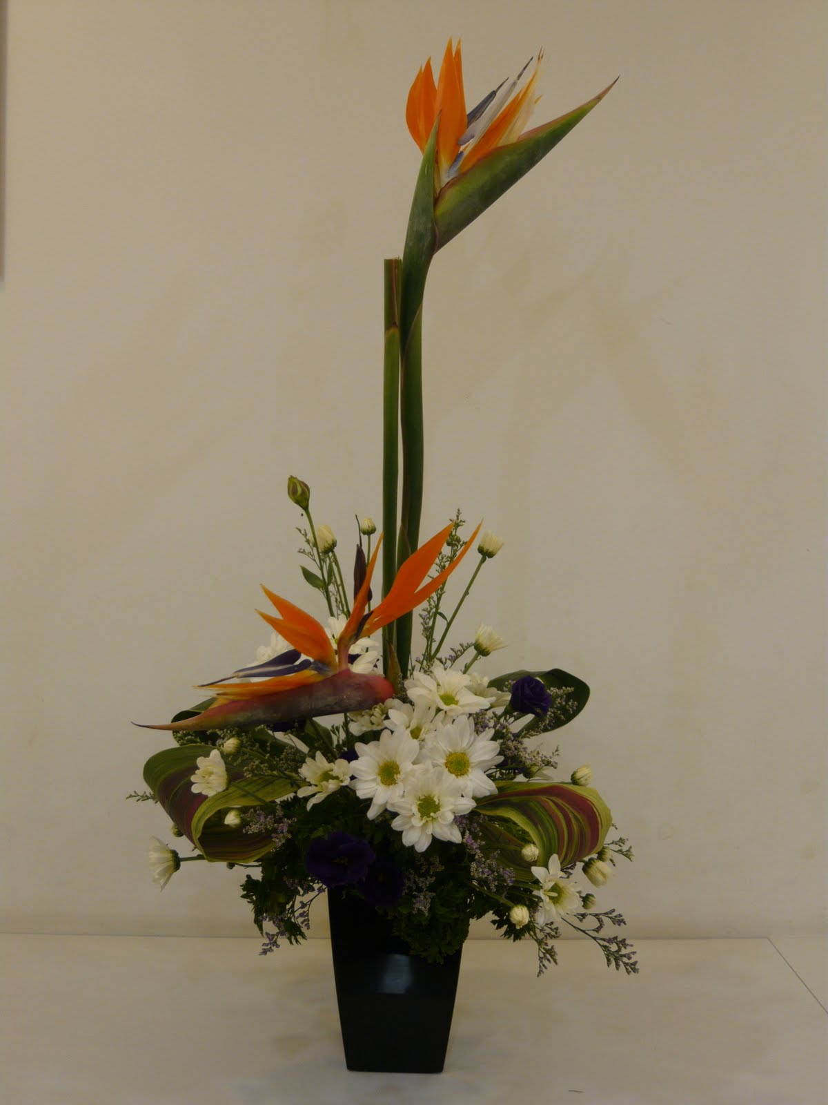 Flowers by KC: Vertical arrangement with heavy line
