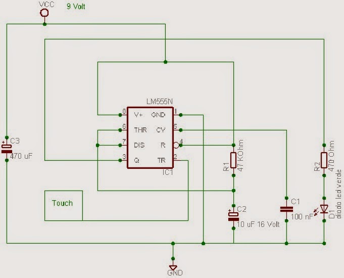 TechJams : Schemi Elettrici - Touch con NE555
