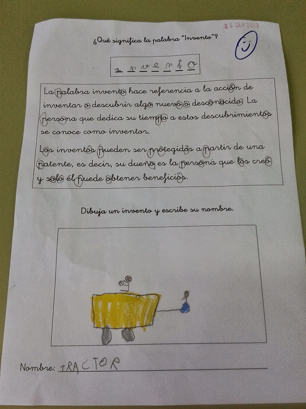 LA CLASE ENCANTADA: LOS INVENTOS "Primeras actividades"