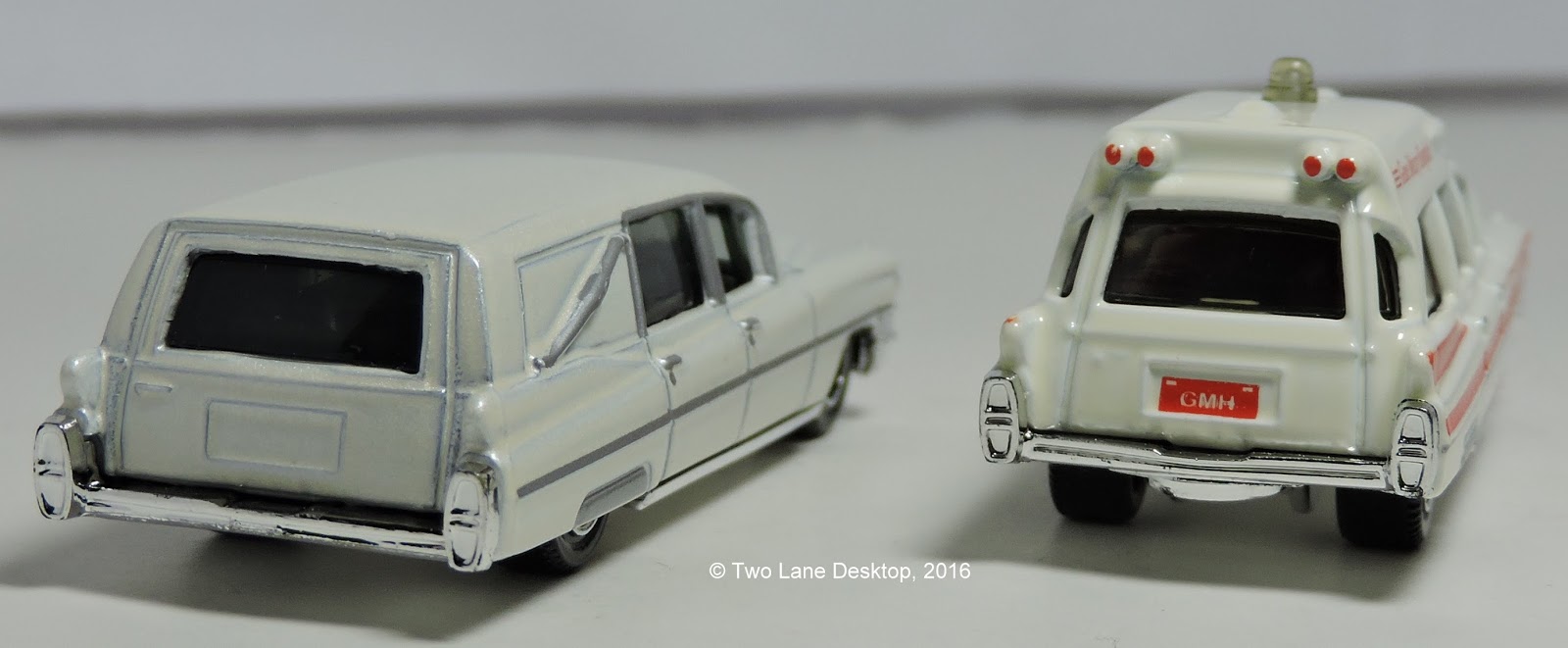 Matchbox 1963 and Johnny Lightning 1966 Cadillac Hearse's