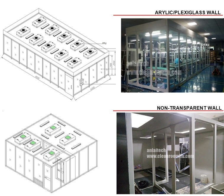 China modular clean room, air shower,FFU,laminar flow bench,clean booth ...