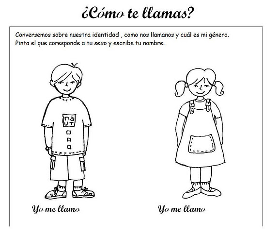 Mi Escuela Divertida: Identificación Personal para colorear