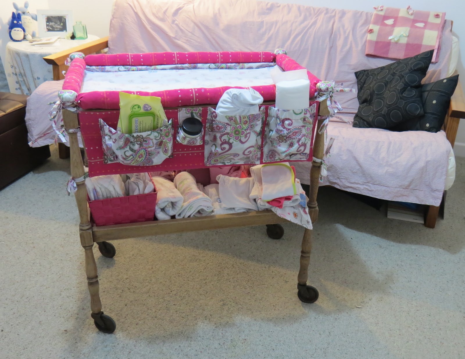 Serenpur Crafts: 'Lots of Love' Baby Changing Trolley