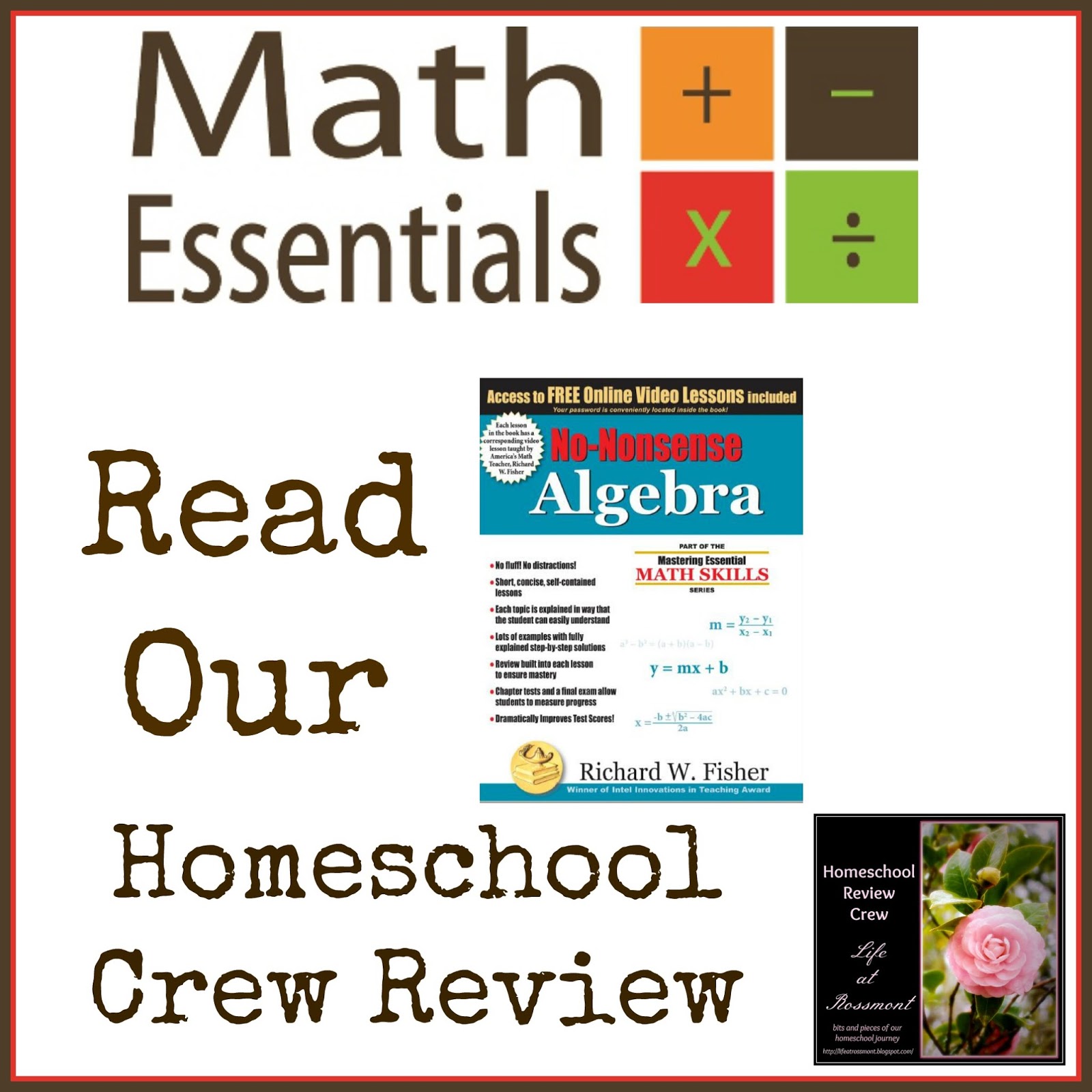 Life at Rossmont: Math Essentials {Homeschool Review Crew}