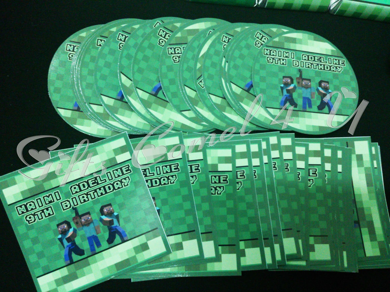 Gifts Comel 4 U: Ordered by Sya : "Minecraft's Theme" Party Pack