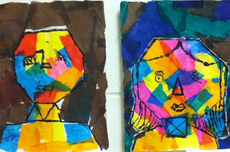 Ms.M's Blog: Student Art Feature: Tissue Paper Portraits