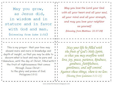A Heart for the Word: The Blessing, part 1 (free printable)