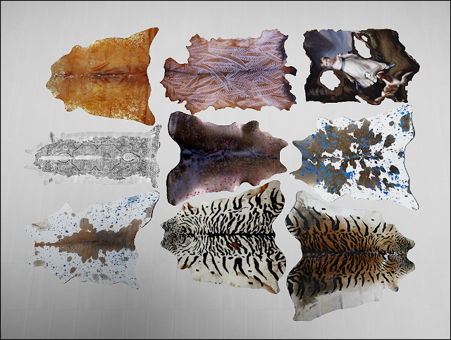 Sims 4 CC's - The Best: Cowhide Rugs Galore by Daer0n