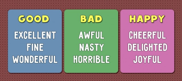 My English Blackboard: Synonyms for the 100 most used words in English