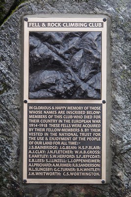 Lights Camera Action...!: Great Gable FRCC War Memorial Plaque