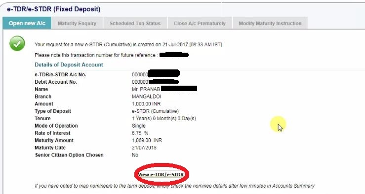 How to open fixed deposit account in sbi online
