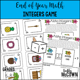 Kelly McCown: End of Year Math Games and Activities