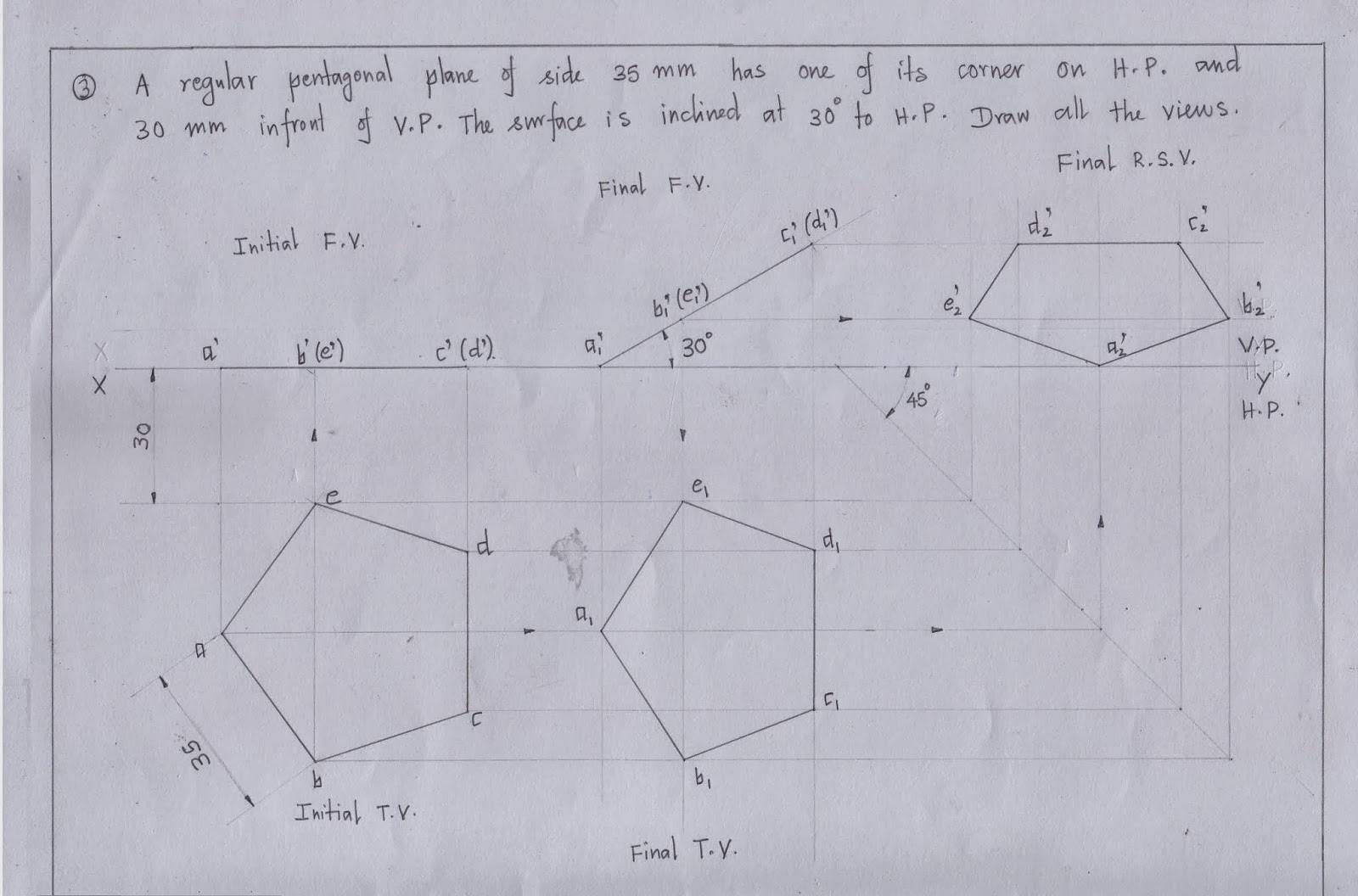 engineering graphics for engineers: projection of planes - surface ...