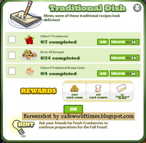 Cooking Tale: Amelia's Goals - Fall Feast - EXPIRED