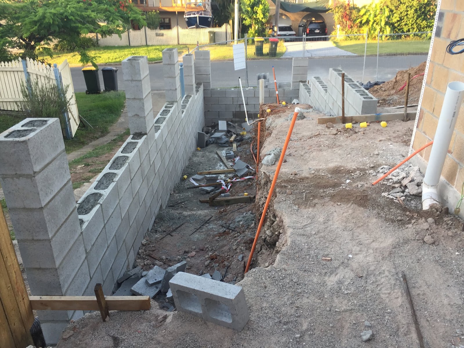 Core filling front wall