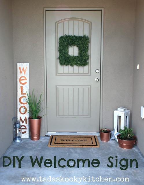 Tada's Kooky Kitchen: DIY Welcome Sign