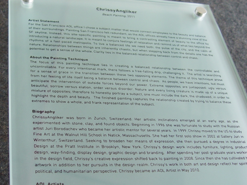 Etched Glass: Museum Plaques