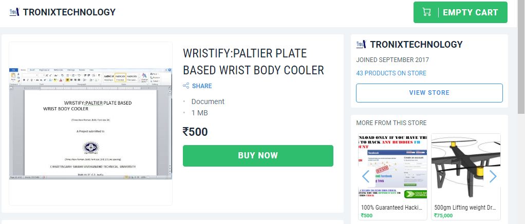 TRONIX TECHNOLOGY: ELECTRICAL PROJECTS ABSTRACT/THESIS FILE