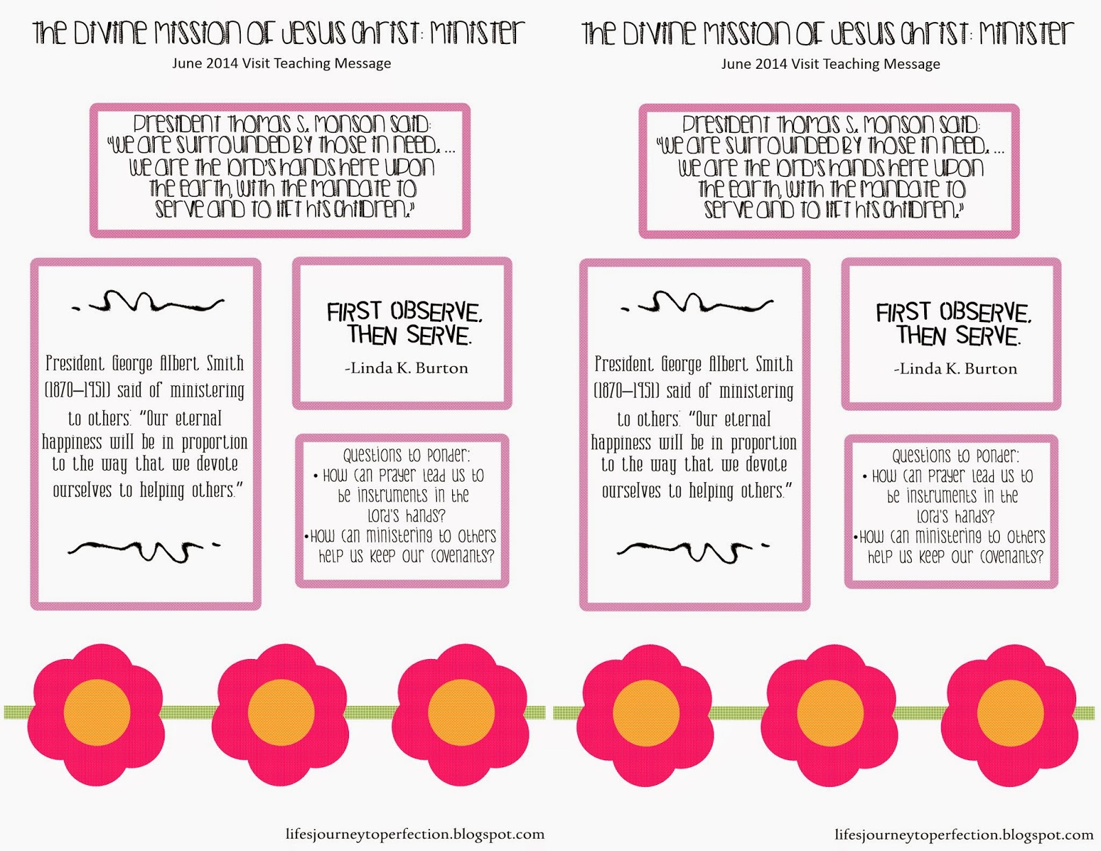 Life's Journey To Perfection: June 2014 Visit Teaching Message: The ...