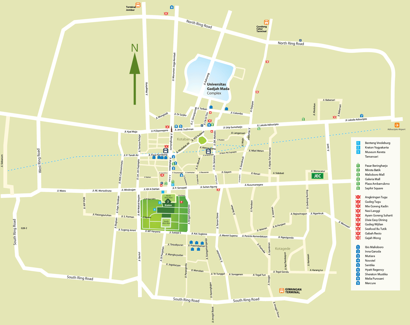 INDONESIAISME: Tourism Maps of Jogjakarta / Yogyakarta