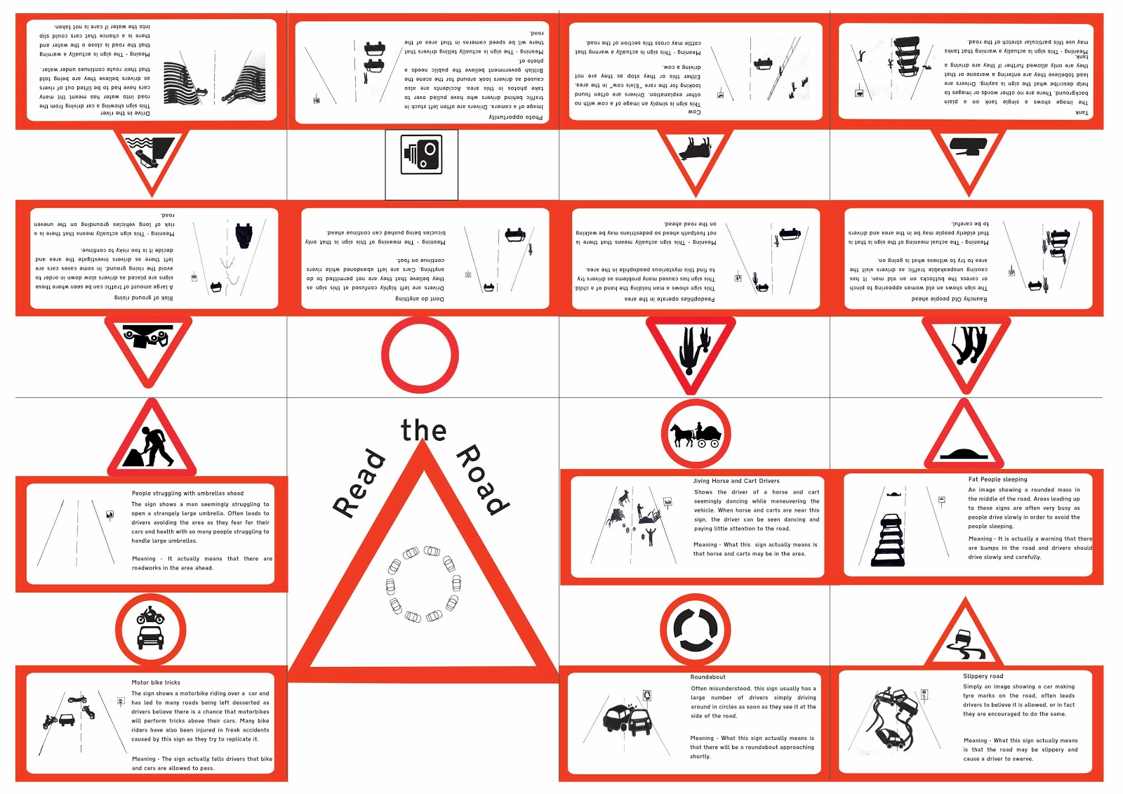 TanTan Graphic Design/Illustration: Road Sign Health & Safety Poster ...