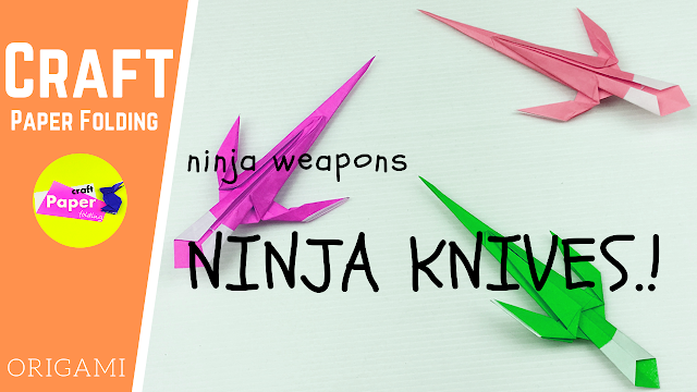 Origami Throwing Knife - How to Make a Paper Ninja Knife Easy - พับมีด ...