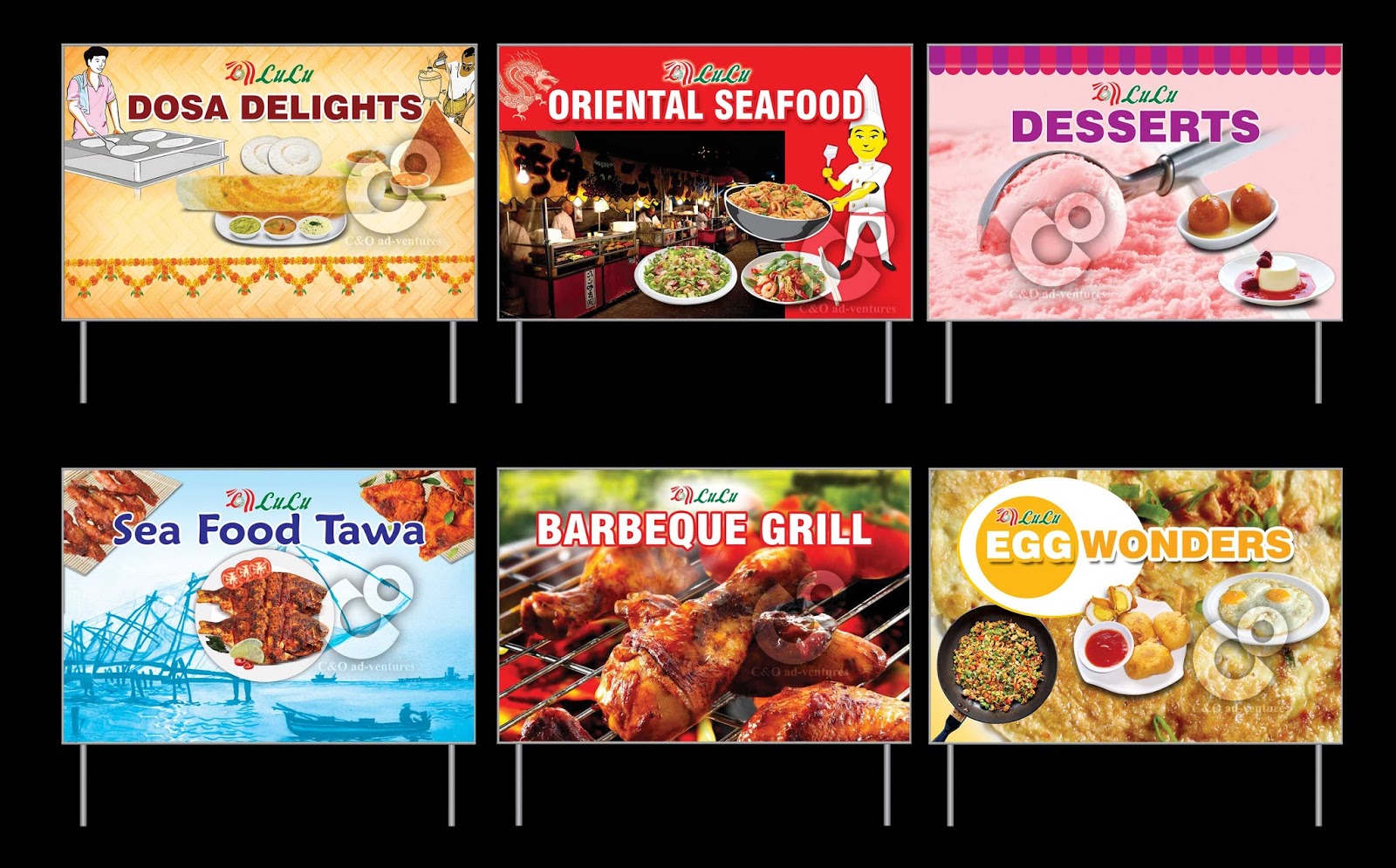 C & O ad-ventures: Flex Designs for Food Court at Lulu ICC