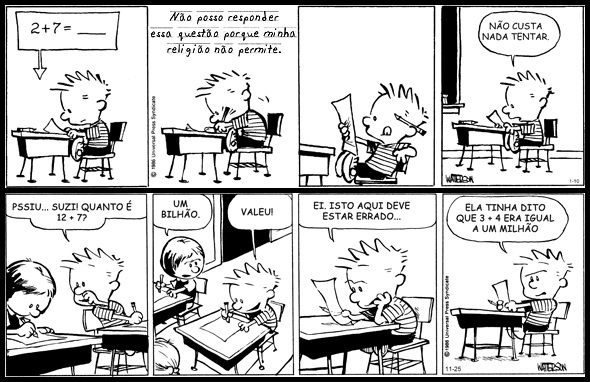 MATEMÁTICA INTERATIVA: TIRINHAS DO CALVIN