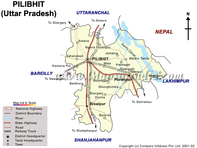 Map of Uttar Pradesh