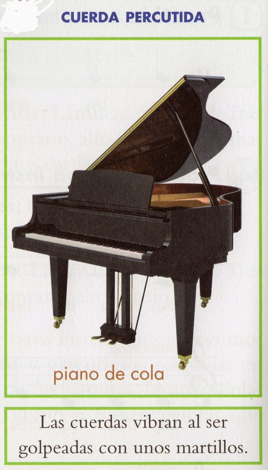 Música 3º: INSTRUMENTOS DE CUERDA PERCUTIDA