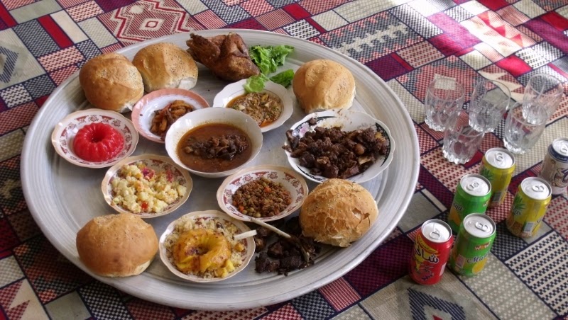 Typical Chadian "fete" food