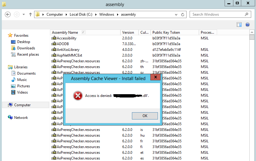 Ax Dynamics 365 Library Daxture Inc Access Denied Copying Dll Into Windows Server 2012