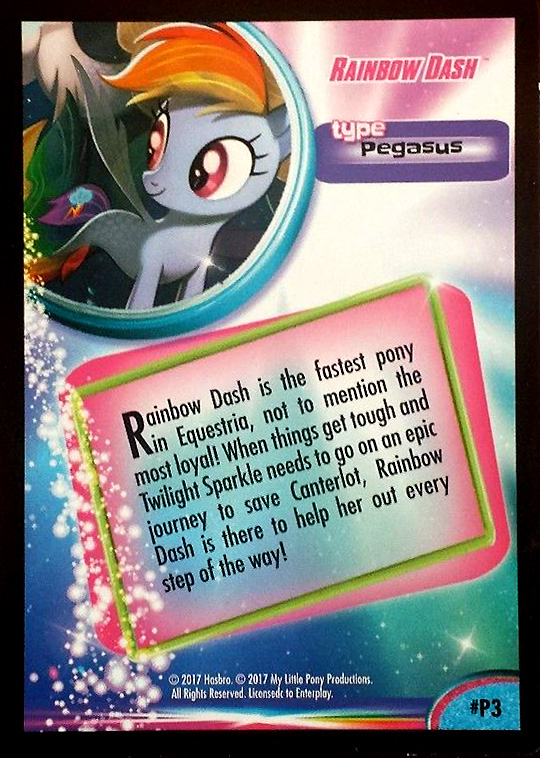 My Little Pony Rainbow Dash MLP the Movie Trading Card | MLP Merch