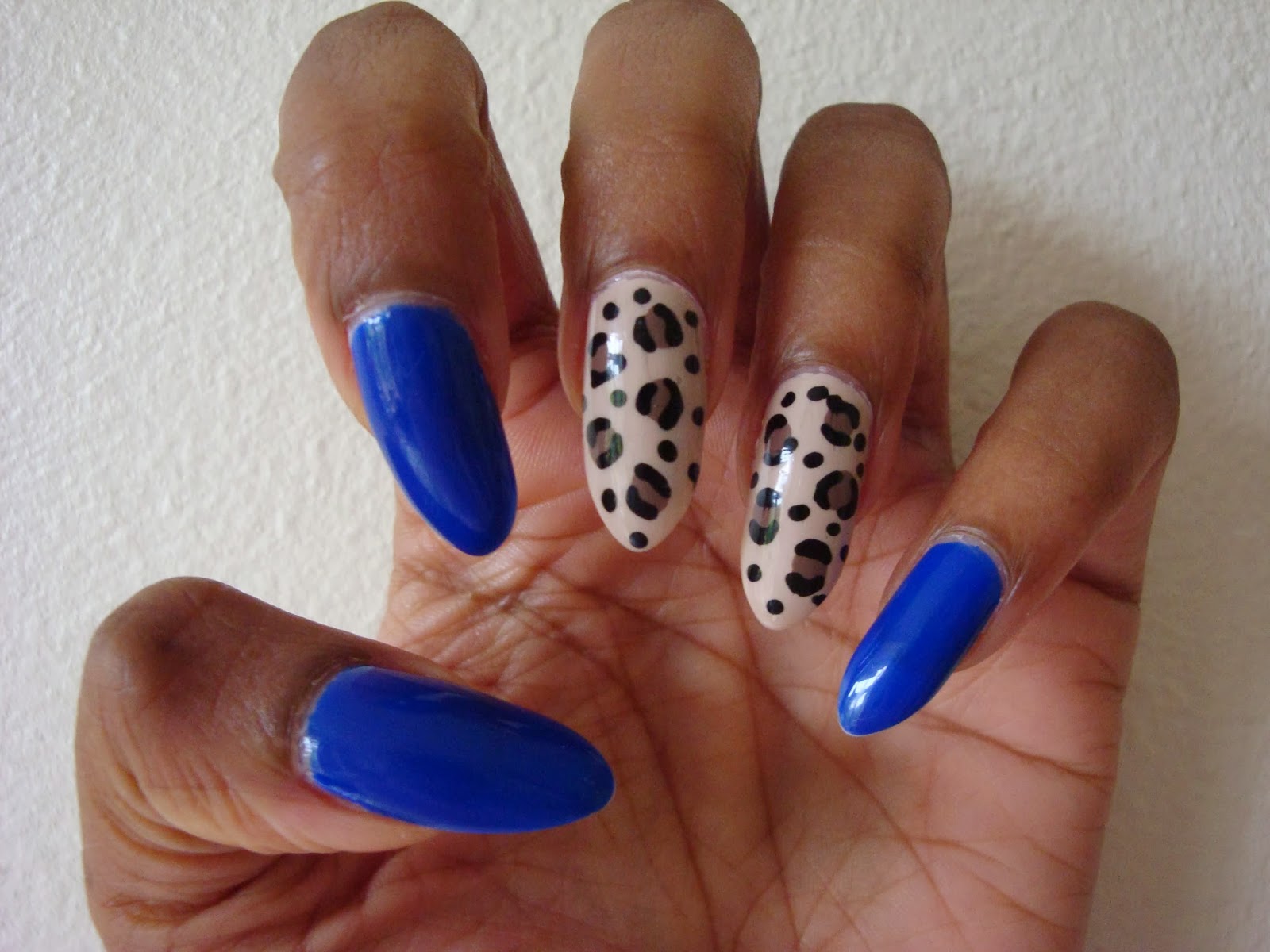 ArtzeeNailz: Blue with Leopard Print
