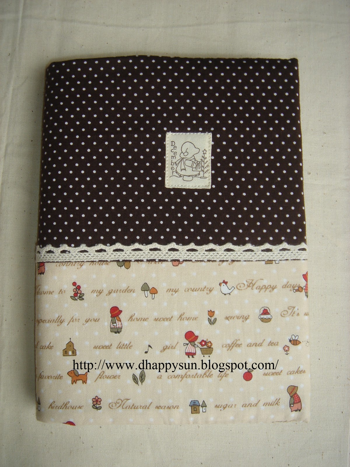 Handmade: Fabric book cover