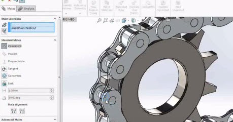 How to create Chain and Sprocket designing,assembling,Motion Study in ...