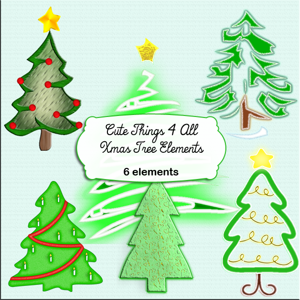 Xmas Tree Elements Pack - Free Download - Cute Things