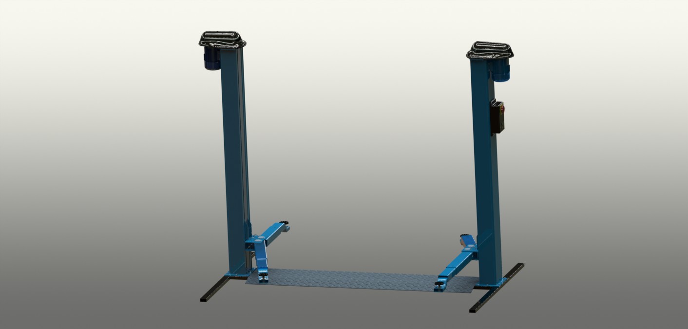 Double column car lift || Download free 3D cad models #100074