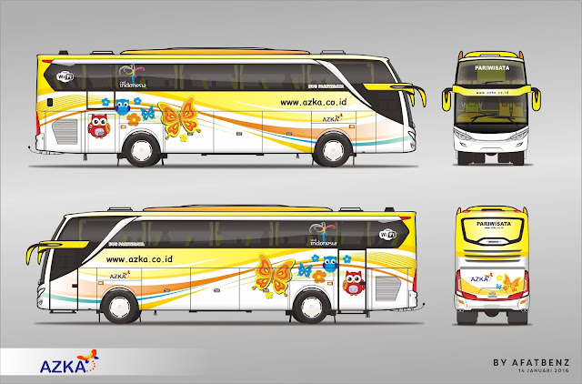 Jasa Pembuatan Design Livery Elf, Bus dan Truck | AfatBenz Media