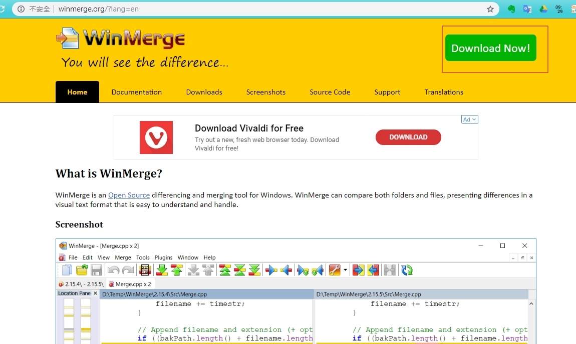 Java程式教學甘仔店: 安裝WinMerge 比對程式工具