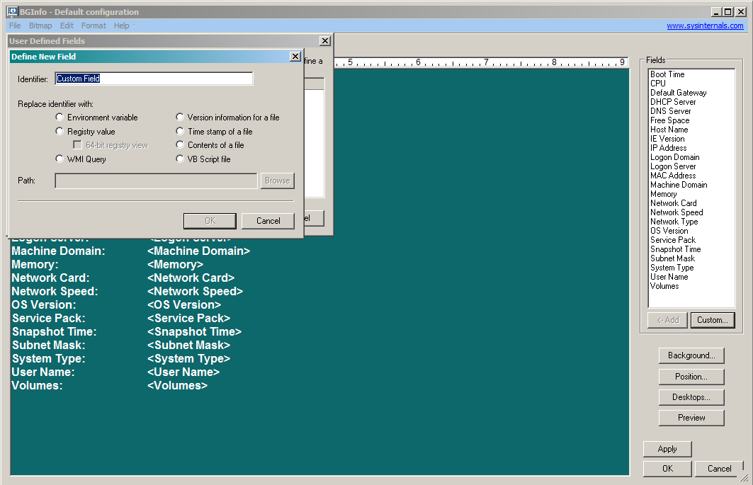 Pino's DevNotes: Print system information on top of your desktop ...