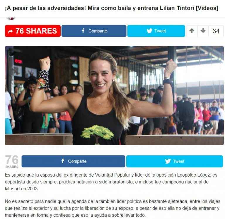 Venezuela: Así baila Lilian Tintori mientras Leopoldo está en Ramo ...