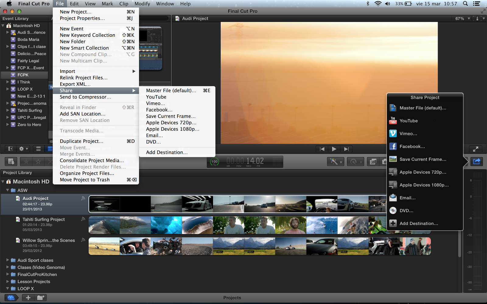 Final Cut Pro Kitchen: Final Cut Pro X: Exportar Varios Proyectos a la vez