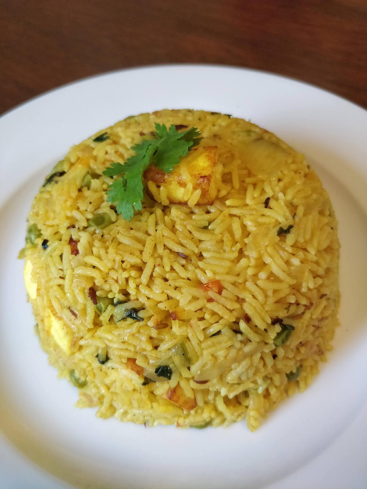 Matar Paneer Rice
