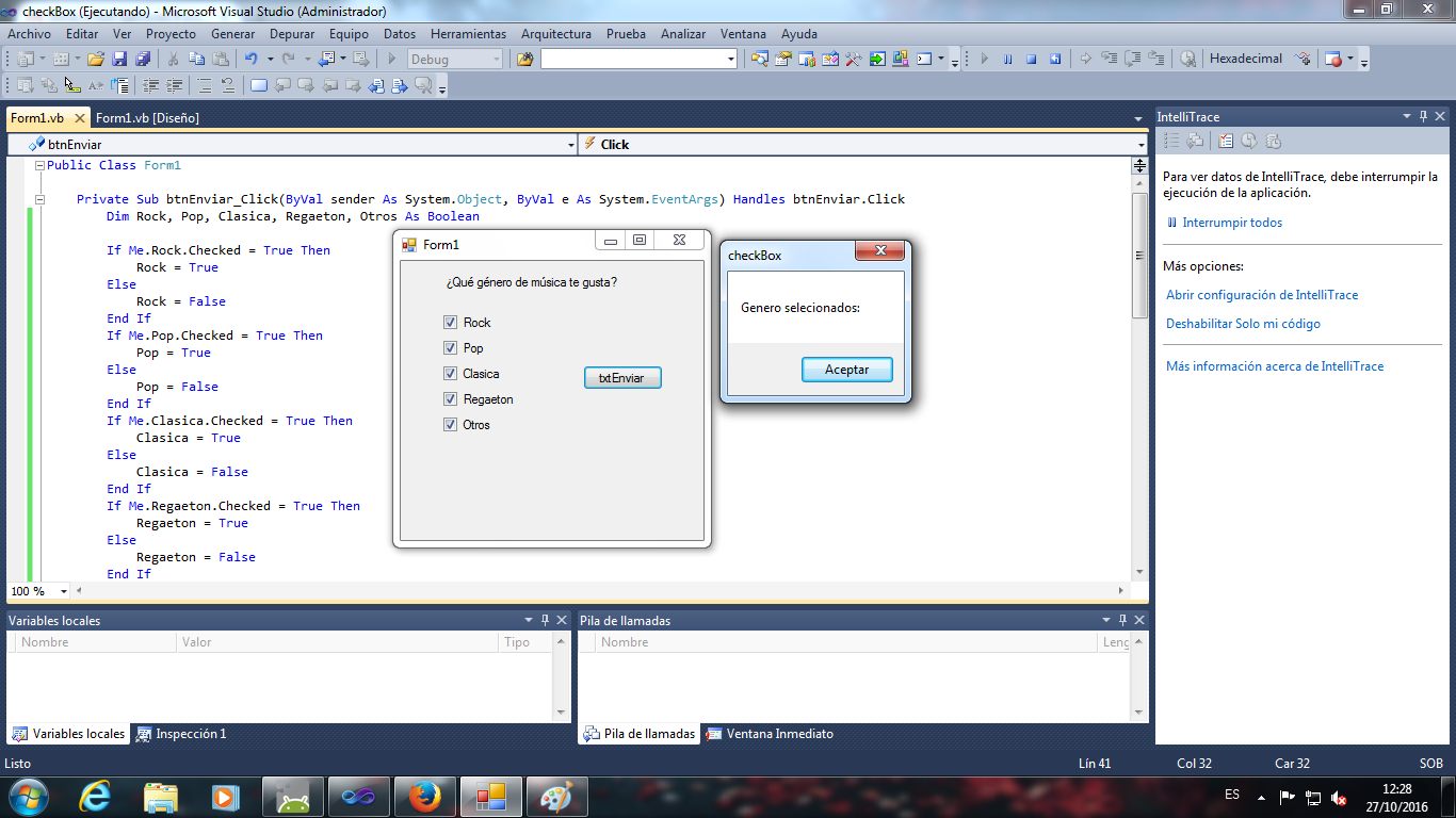 desarrolla software utilizando programacion orientada a objetos 3A- LDRB: EJERCICIOS VISUAL BASIC