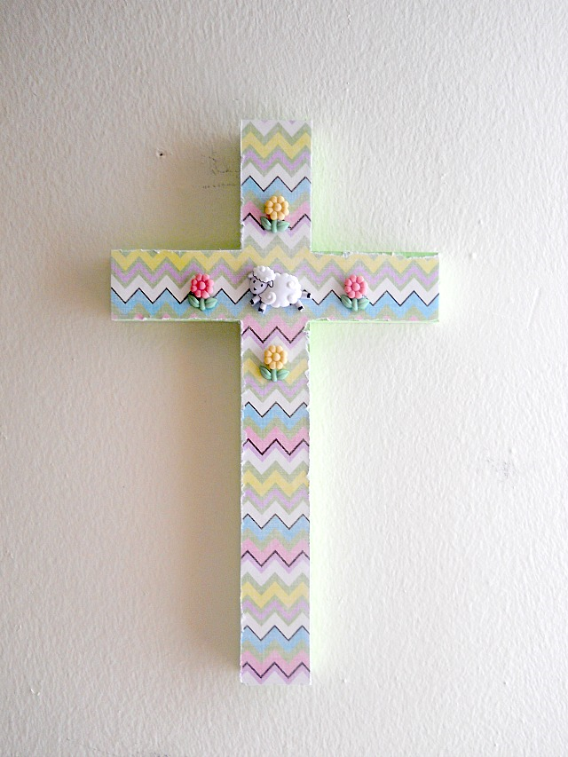 Easter Cross DIY - Running With A Glue Gun